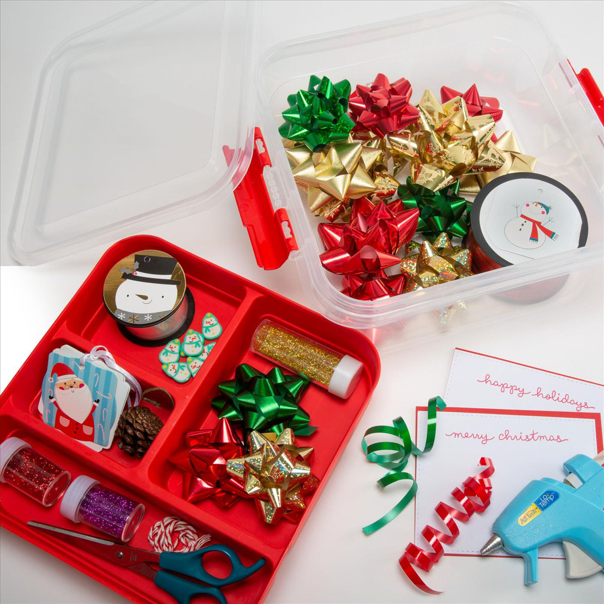 Simplify 5 Compartment Gift Supply Storage Plastic Box & Reviews | Wayfair